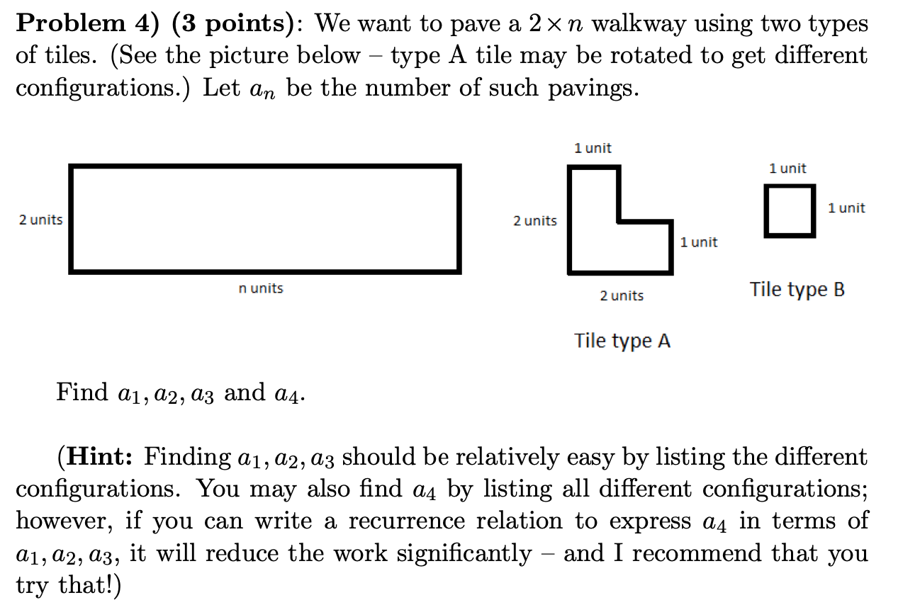 Solved Discrete Math - Recurrence Relation a1 should be 1, | Chegg.com