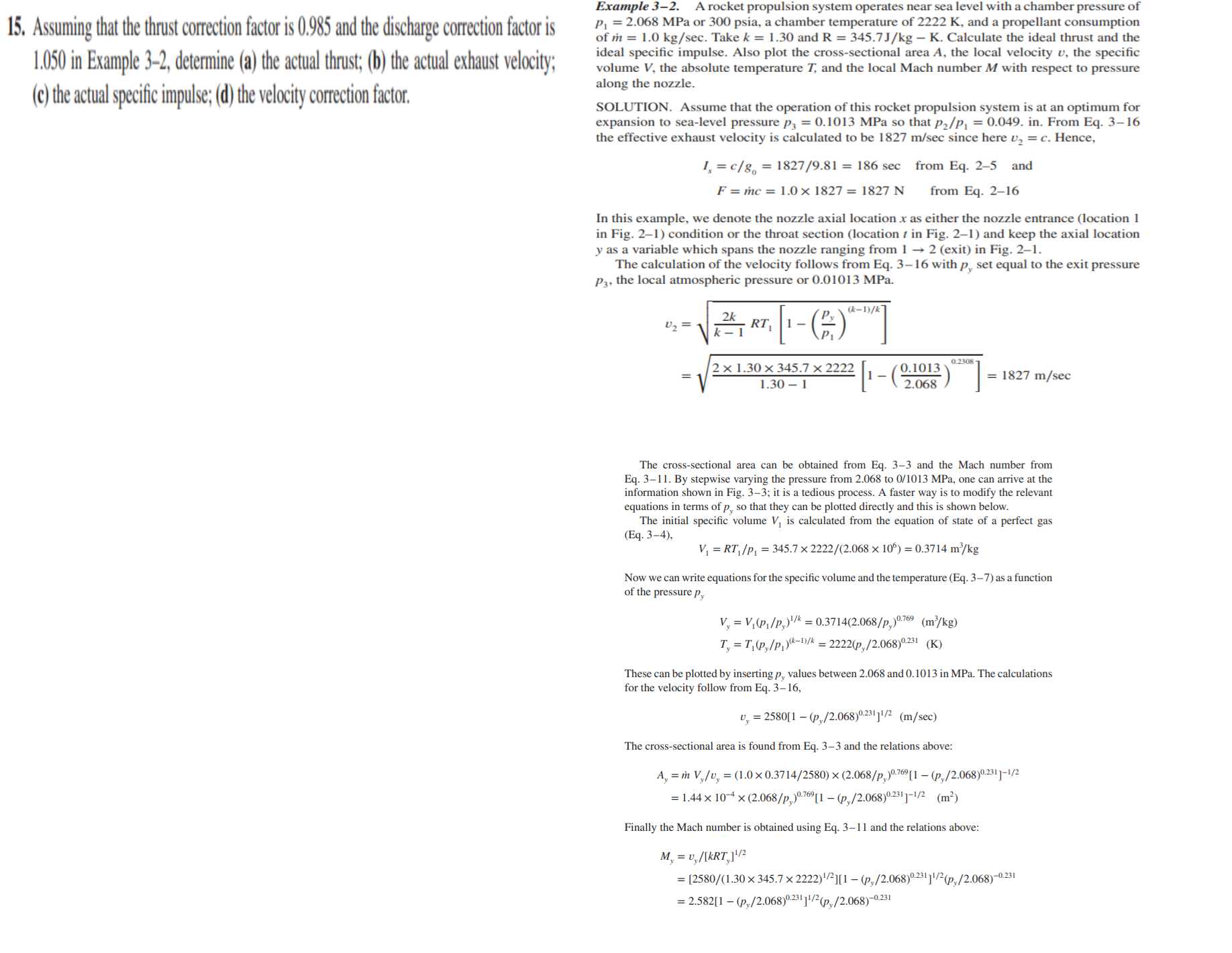 Solved 15. Assuming that the thrust correction factor is | Chegg.com