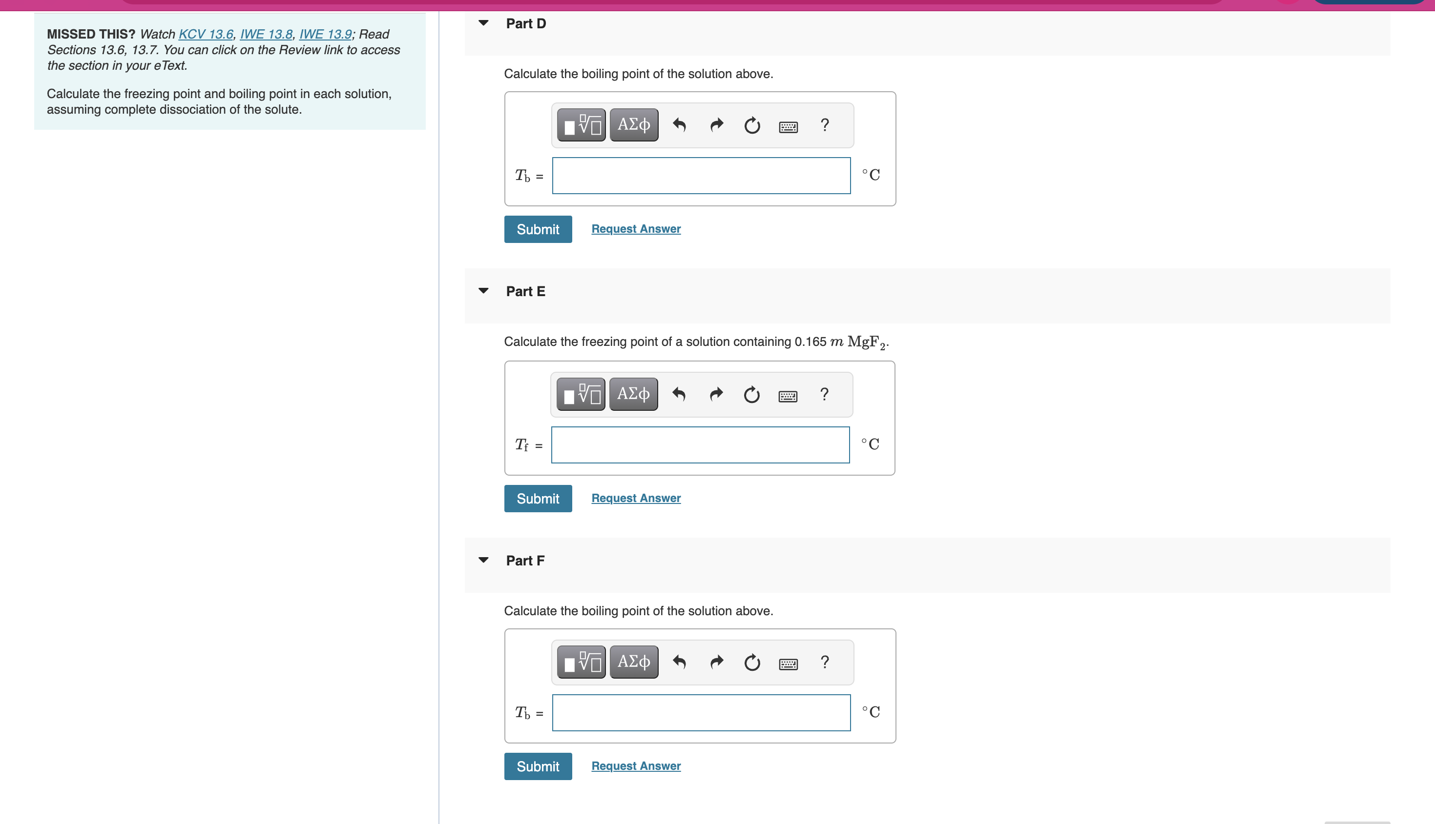Solved Calculate the boiling point of teh solution before. | Chegg.com