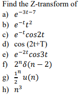 Solved Find the Z-transform | Chegg.com