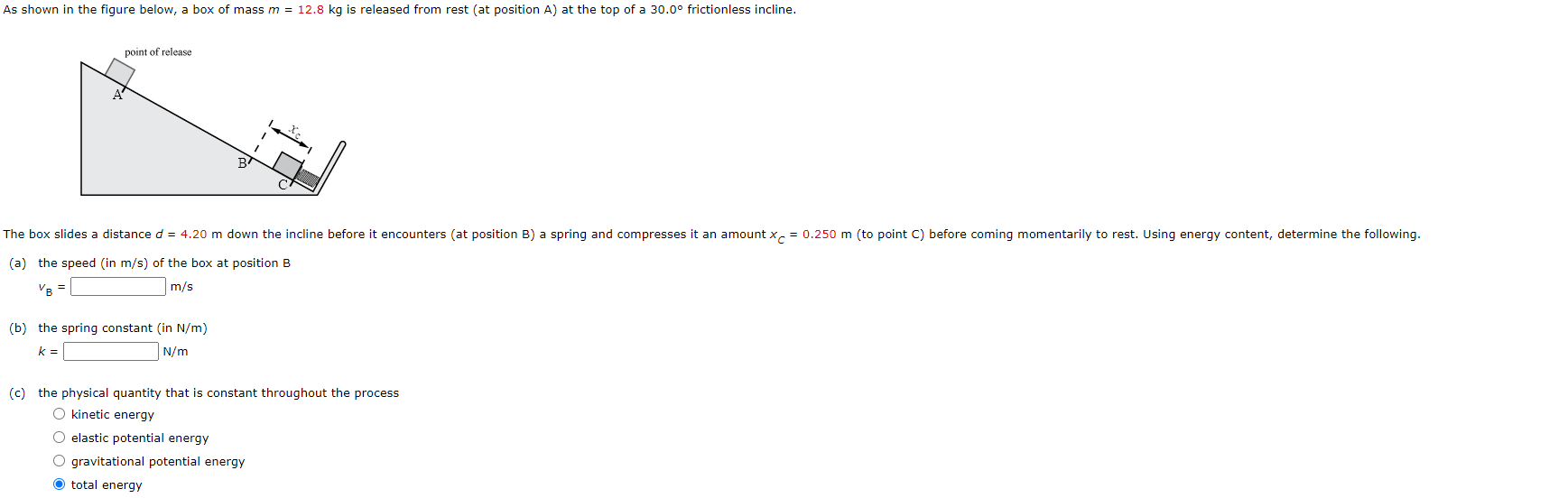 Solved As shown in the figure below, a box of mass m=12.8kg | Chegg.com
