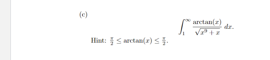 Solved c (c) arctan(1) dr. Vrº + Hint: 5