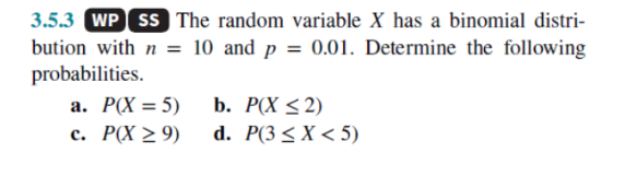 Solved 3.5.3 WPSS The random variable X has a binomial | Chegg.com
