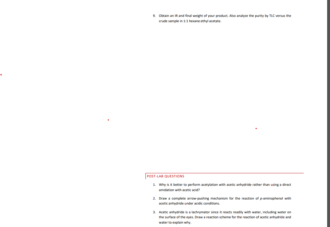 SYNTHESIS OF ACETAMINOPHEN ∗ LEARNING OUTCOMES: This | Chegg.com