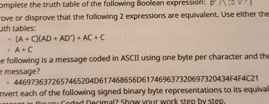Solved the following message is a message coded in ASC II | Chegg.com