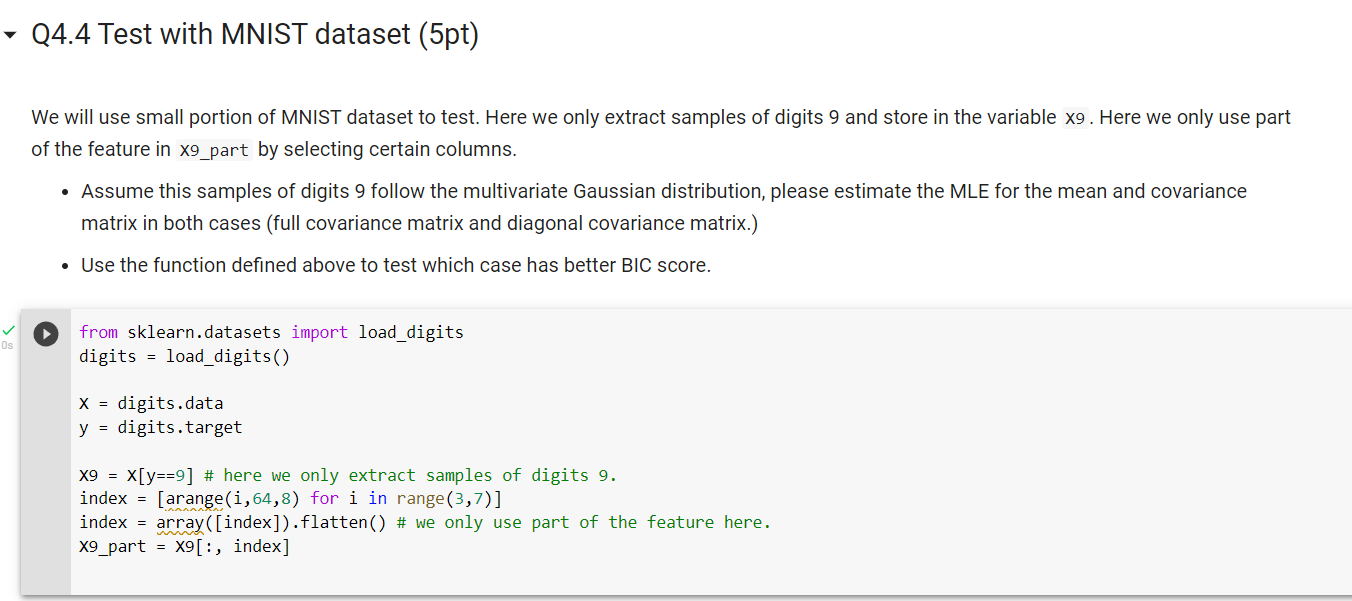 We will use small portion of MNIST dataset to test. | Chegg.com