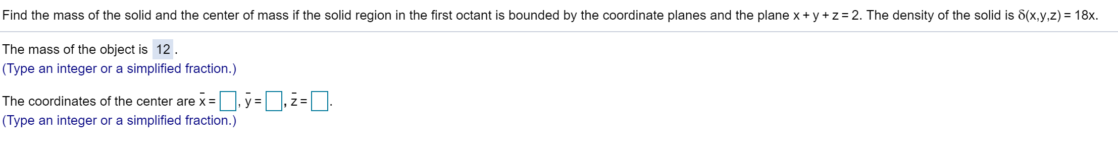 Solved Find the mass of the solid and the center of mass if | Chegg.com