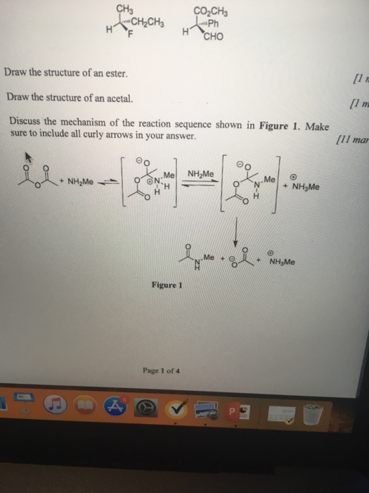 Solved CH3 CO2CH3 II n Draw the structure of an ester. Draw | Chegg.com