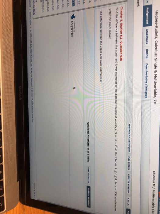 Solved Hughes-Hallett, Calculus: Single & Multivariable, 7e | Chegg.com