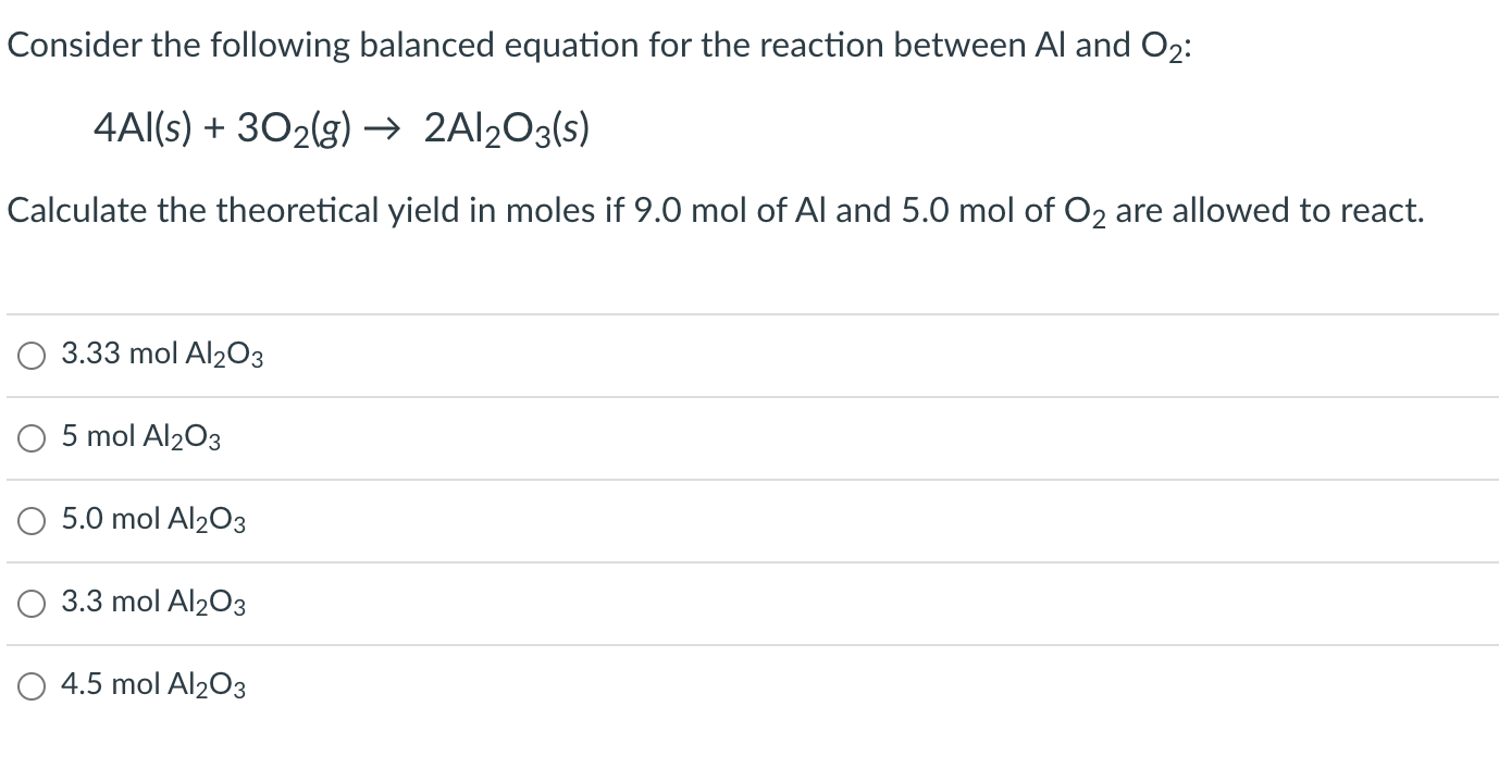 Solved Consider the following balanced equation for the | Chegg.com