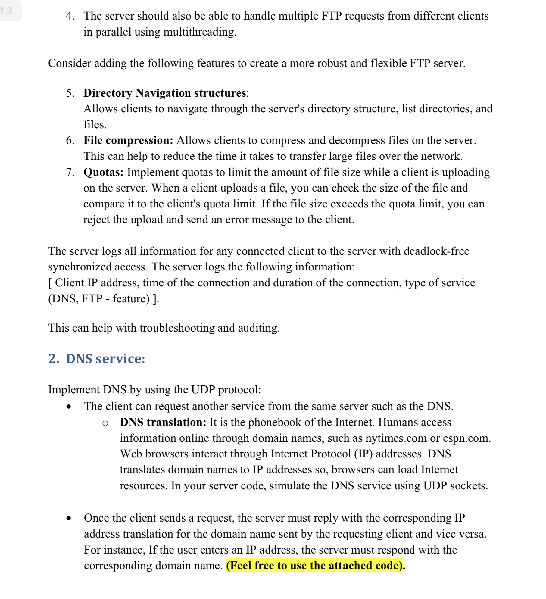 Solved Task 1: Implementing Network Services (DNS and FTP) | Chegg.com