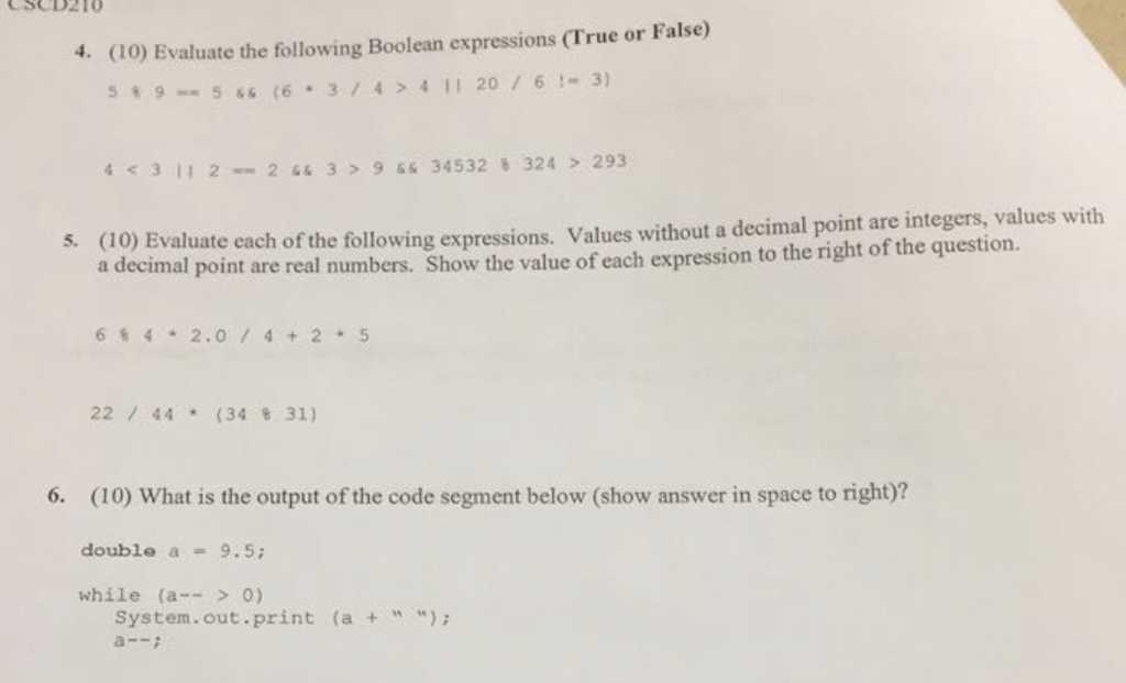 Solved . (10) Evaluate the following Boolean expressions | Chegg.com