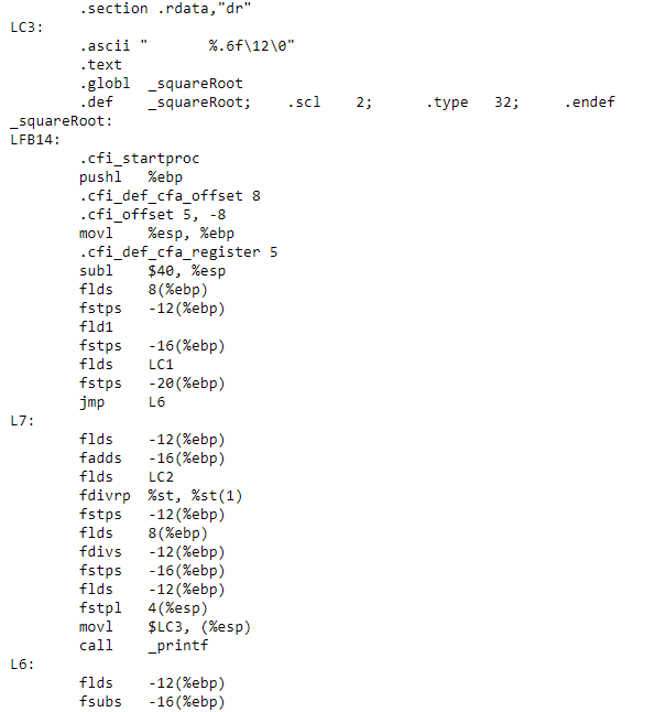 2. In the sqrt.c and sqrt.s program, you have | Chegg.com