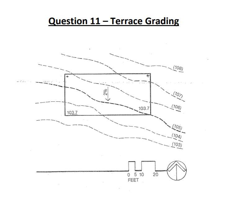 Solved Develop a grading plan for the proposed terrace in | Chegg.com