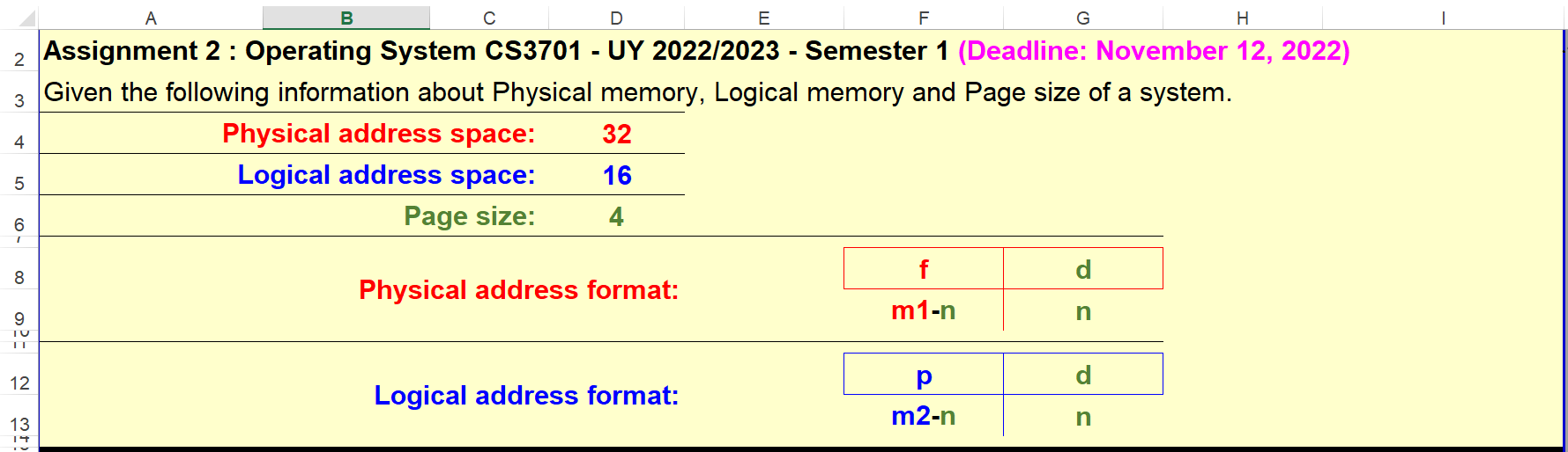 Solved Assignment 2 : Operating System CS3701 - UY 2022/2023 | Chegg.com