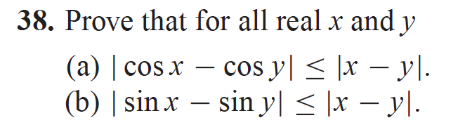 Solved 38. Prove that for all real x and y (a) | Chegg.com