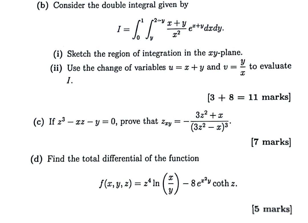 Solved (b) Consider the double integral given by 1 1-6/ = I | Chegg.com