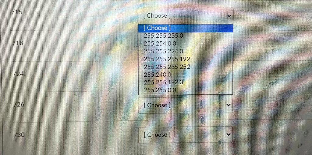 Solved Match each of the follow subnet masks written in | Chegg.com