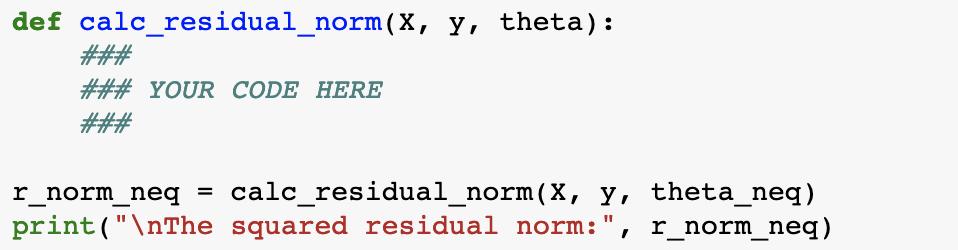 Solved Info for question: Function, solve_neq(X, y) | Chegg.com