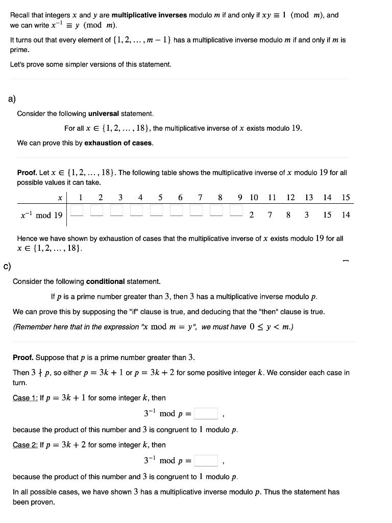 Solved Recall that integers x and y are multiplicative | Chegg.com