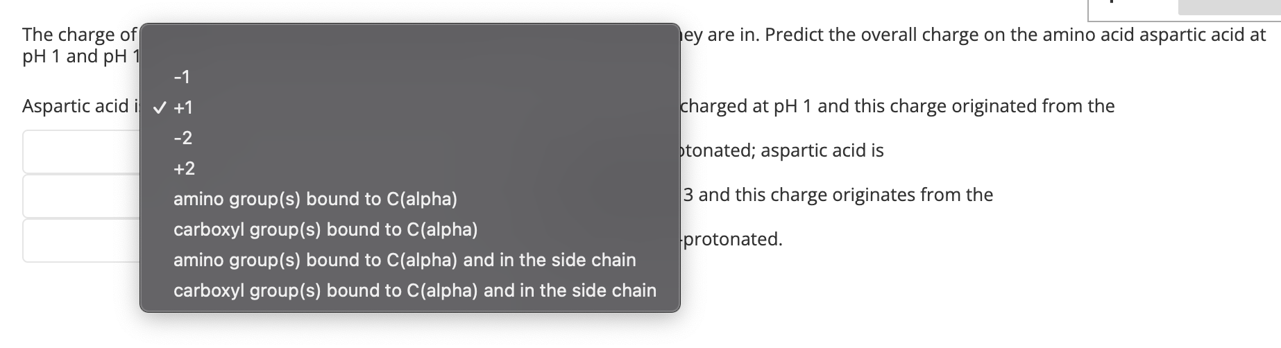 Solved The charge of particular functional groups is | Chegg.com