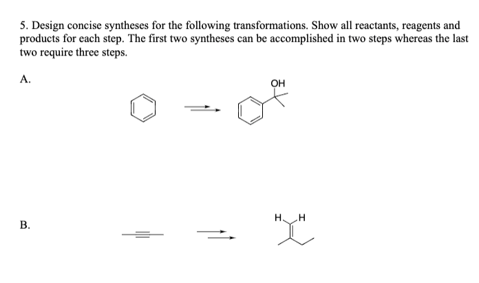 Solved Design concise syntheses for the following | Chegg.com
