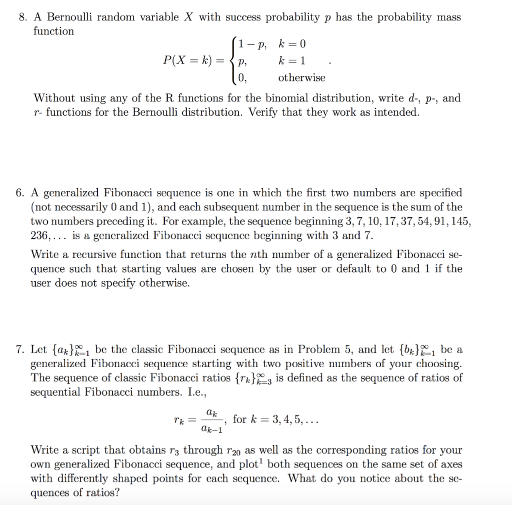8. A Bernoulli random variable X with success | Chegg.com