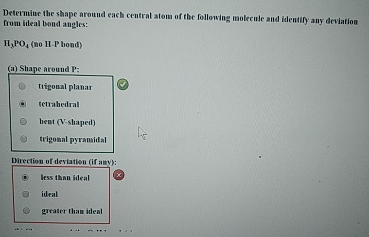 Solved Determine the shape around each central atom of the | Chegg.com