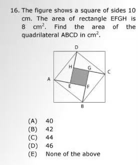 Solved The figure shows a square of ﻿sides 10cm . ﻿The area | Chegg.com
