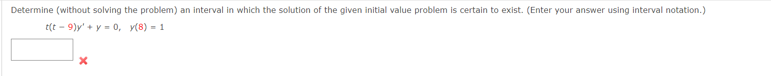 Solved Determine Without Solving The Problem An Interval