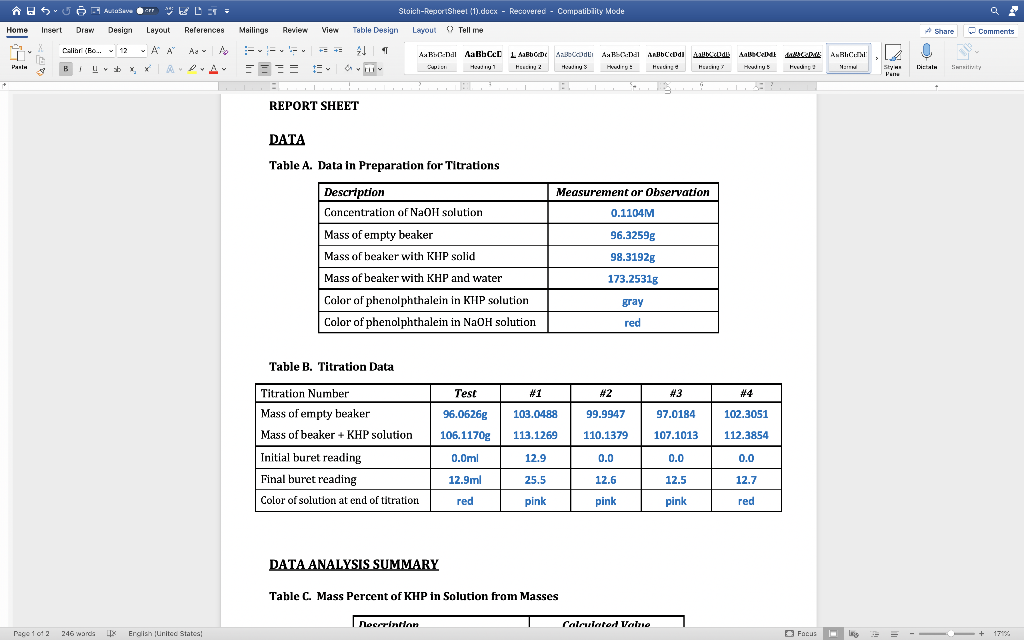 Solved Alive L Stoich-Resor Sleel (1).docx - Recovered - | Chegg.com