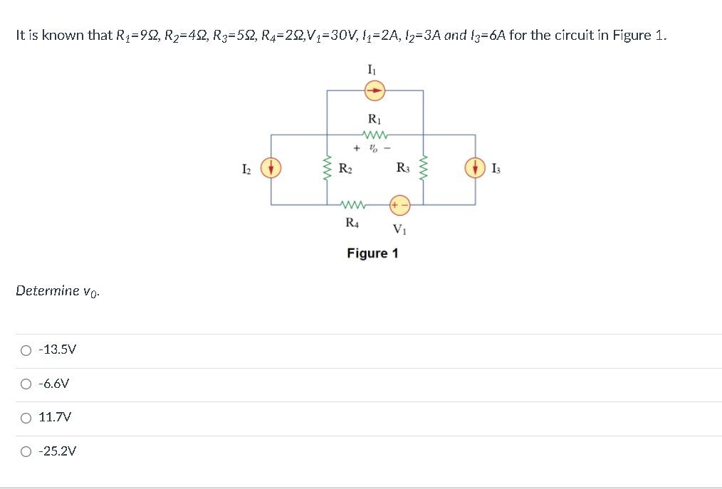 Solved It is known that R1=932, R2=42, R3=512, R4=22,V1=30V, | Chegg.com