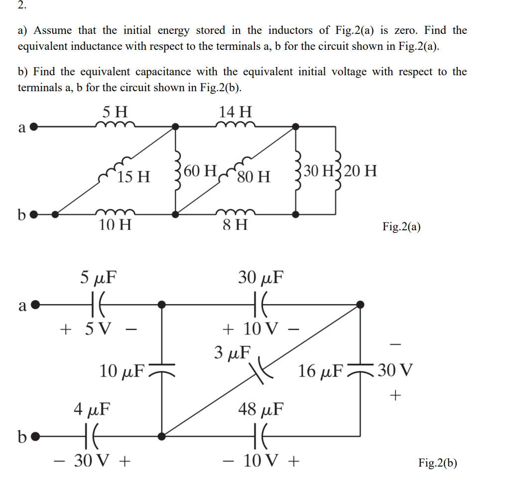 Solved a) Assume that the initial energy stored in the | Chegg.com