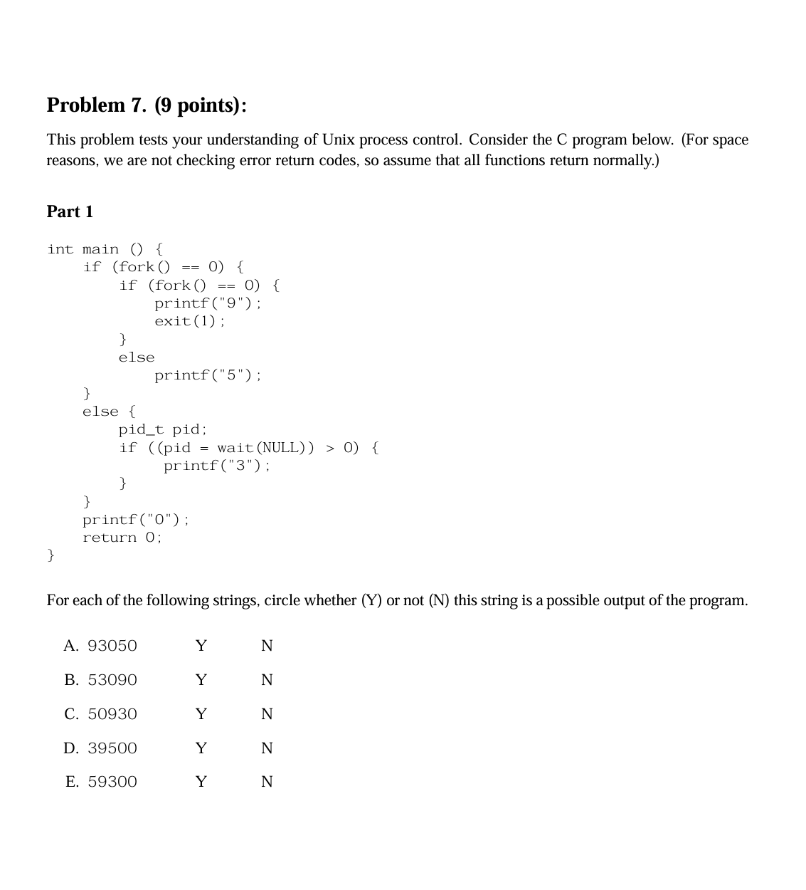 Solved Problem 7. (9 ﻿points):This problem tests your | Chegg.com