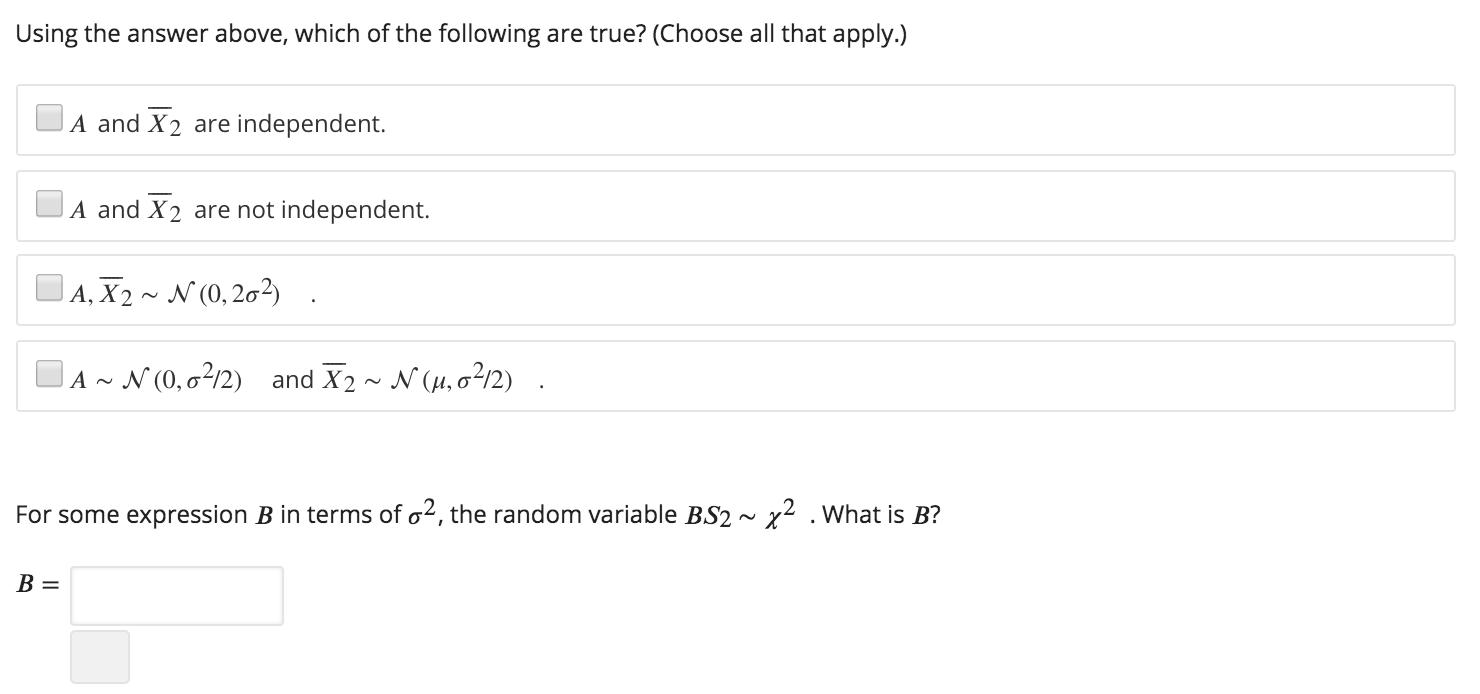 A Special Case of Cochran's Theorem | 3 points | Chegg.com A Special Case of Cochran's Theorem | 3 points | Chegg.com