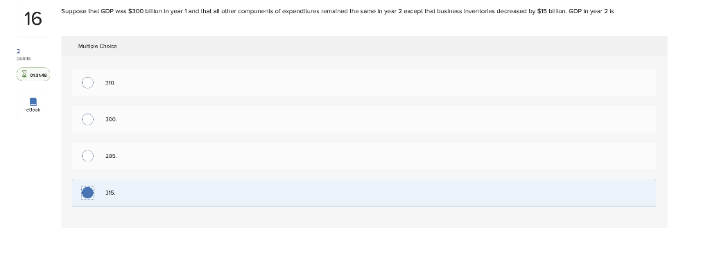 Solved Mu-lple CDokn 310. 300. 225. 315. | Chegg.com