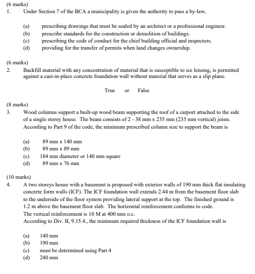 Solved (6 marks) 1. Under Section 7 of the BCA a | Chegg.com