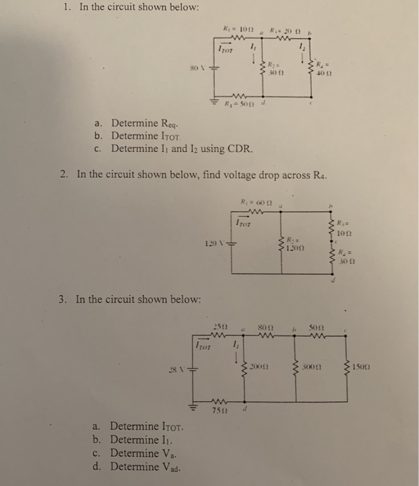 Solved 1. In the circuit shown below 30 f a. Determine Req | Chegg.com