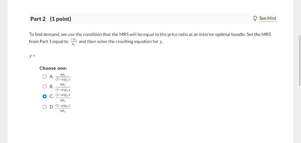 Solved One of the most common functional forms used in | Chegg.com