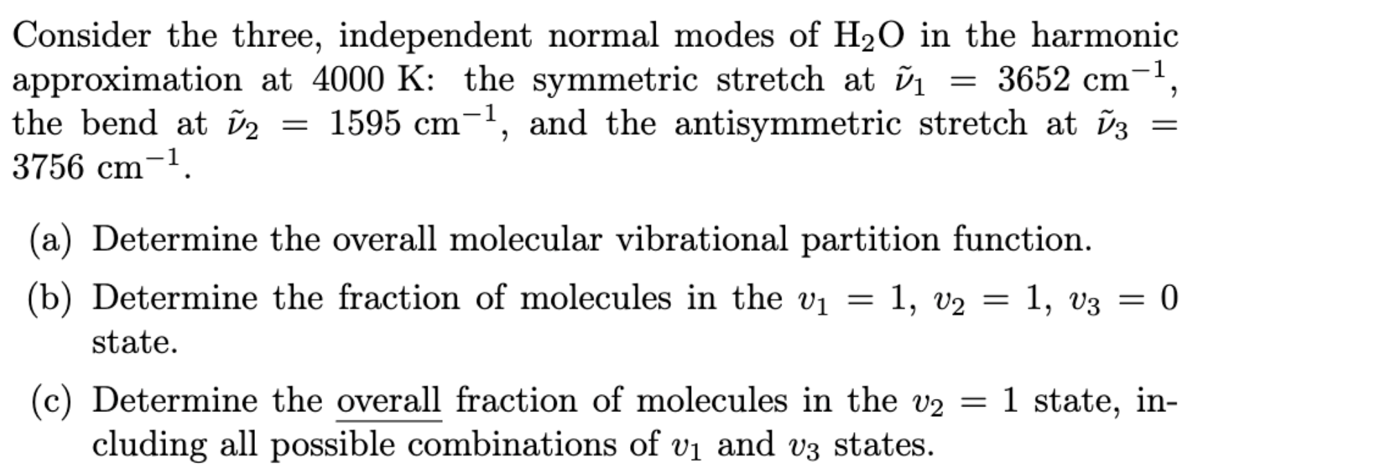 Solved Consider the three, independent normal modes of H2O | Chegg.com
