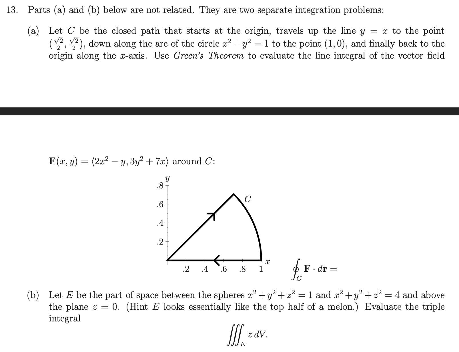 Solved Parts (a) ﻿and (b) ﻿below are not related. They are | Chegg.com
