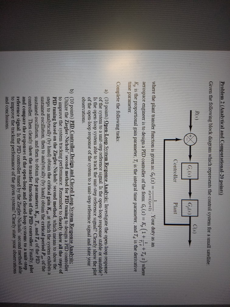 Solved Problem 2 (Analytical and Computational-20 points) | Chegg.com