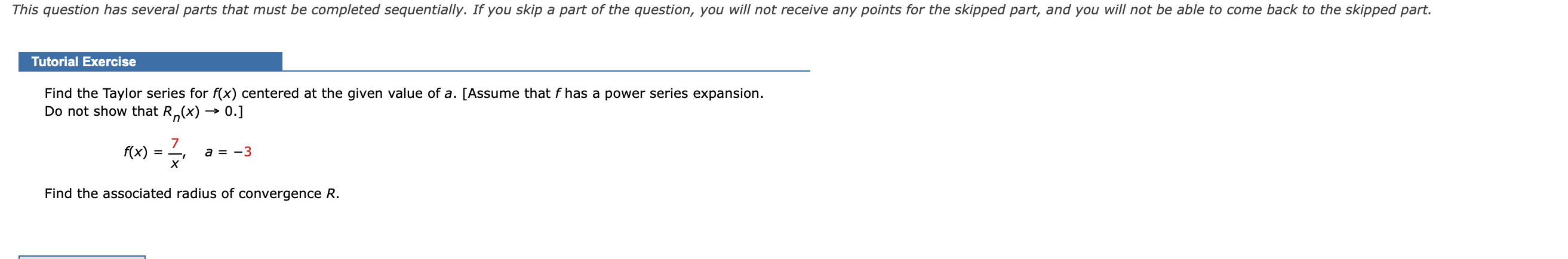 Solved This question has several parts that must be | Chegg.com