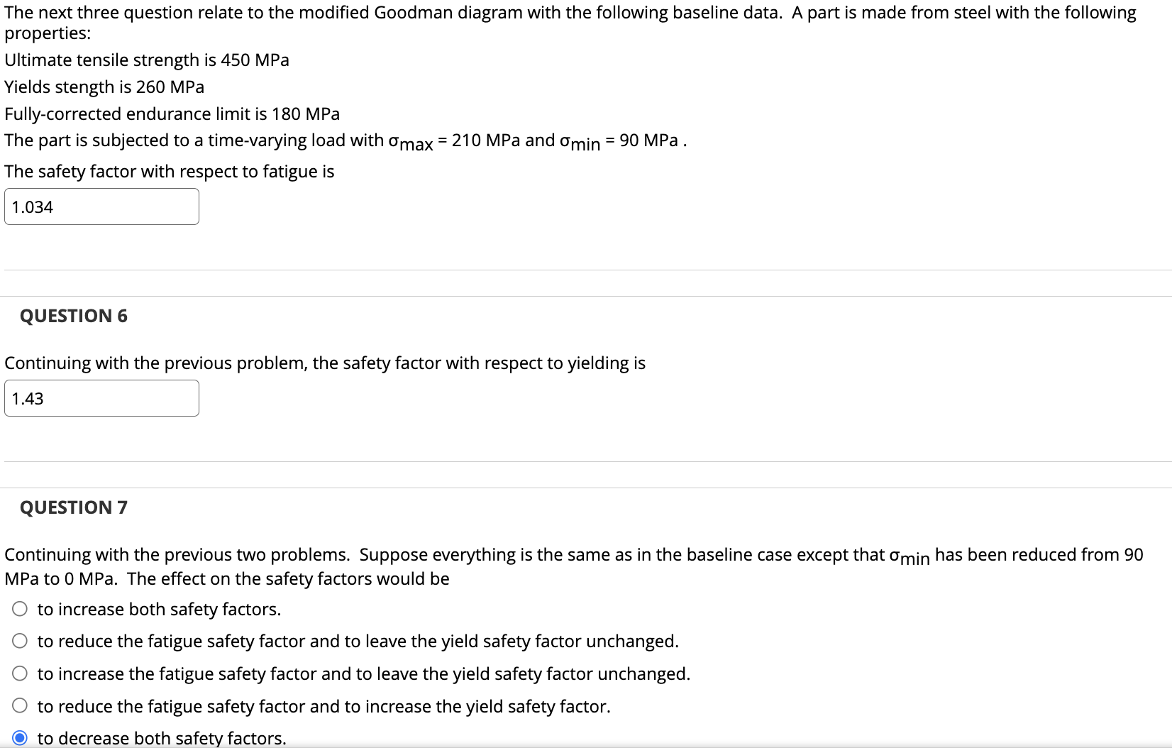 Solved The next three question relate to the modified | Chegg.com