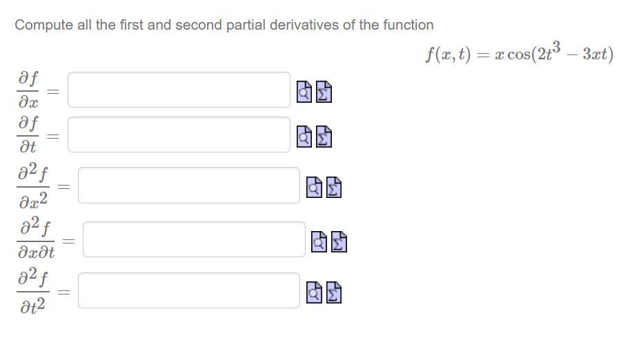 Solved Compute all the first and second partial derivatives | Chegg.com
