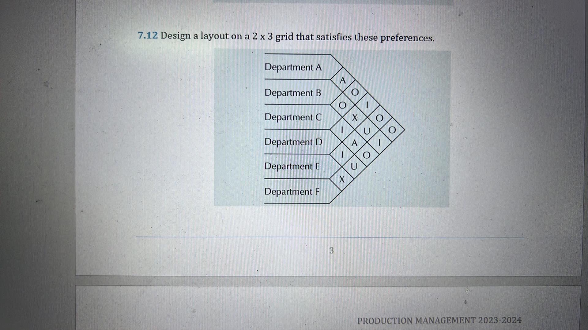 Solved 7.12 ﻿Design a layout on a 2×3 ﻿grid that satisfies | Chegg.com
