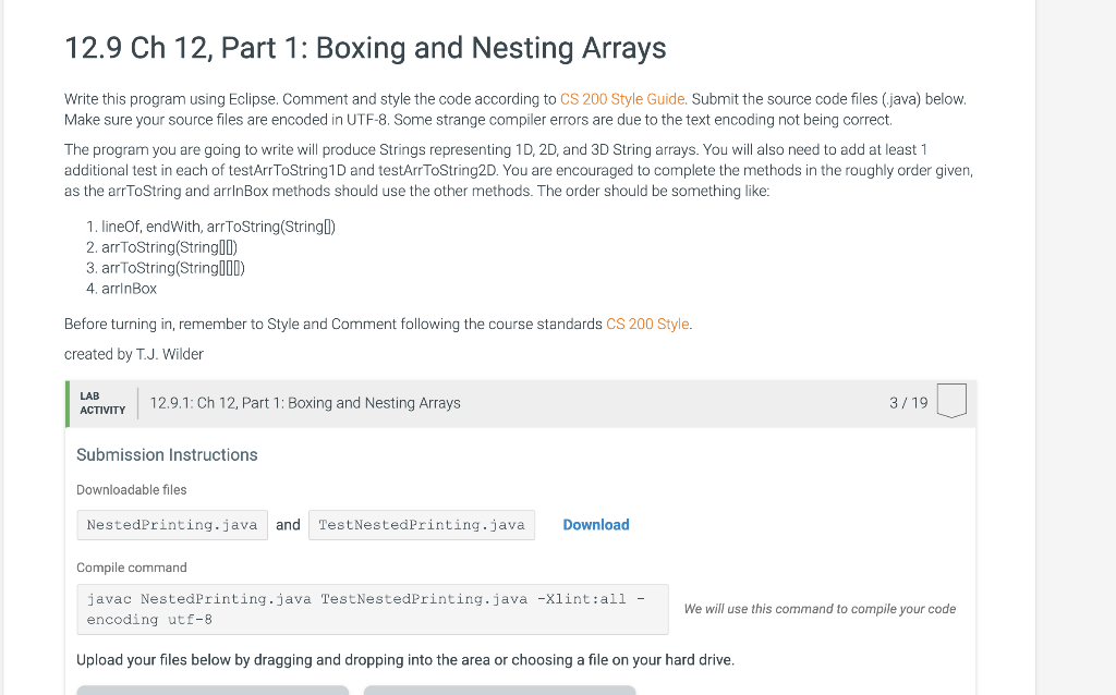 Error Testnestedprinting Java Import Java Util A