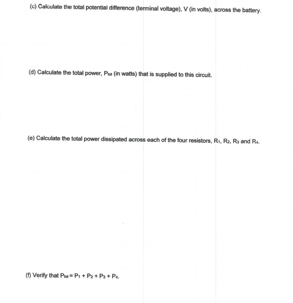 Solved (c) Calculate the total potential difference | Chegg.com