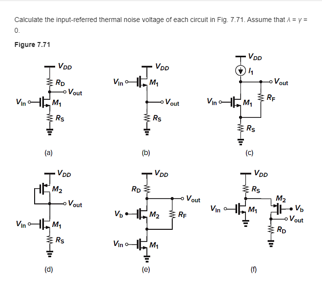 Solved Calculate the input-referred thermal noise voltage of | Chegg.com