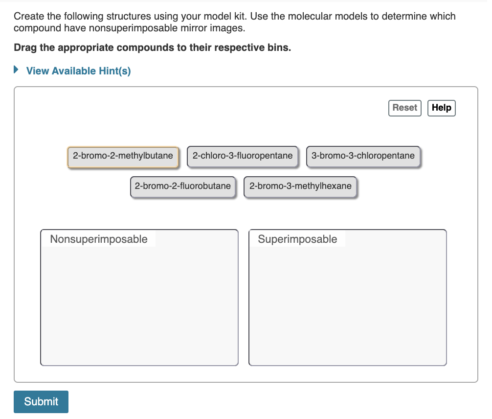 Solved Create the following structures using your model kit. | Chegg.com